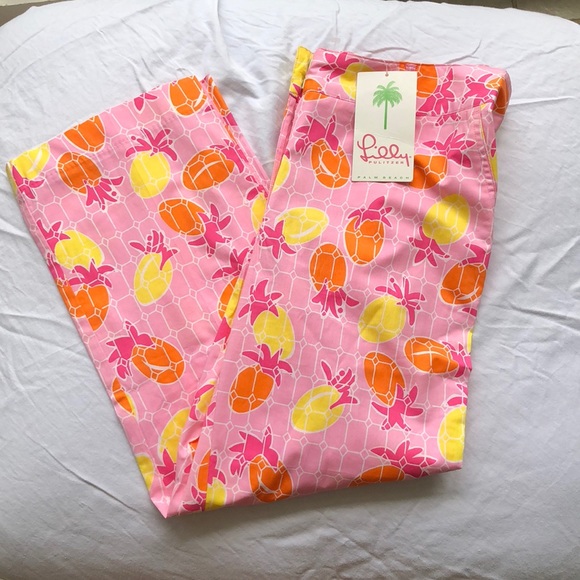 Lilly Pulitzer | Pants & Jumpsuits | Lilly Pulitzer Pineapple Pants ...